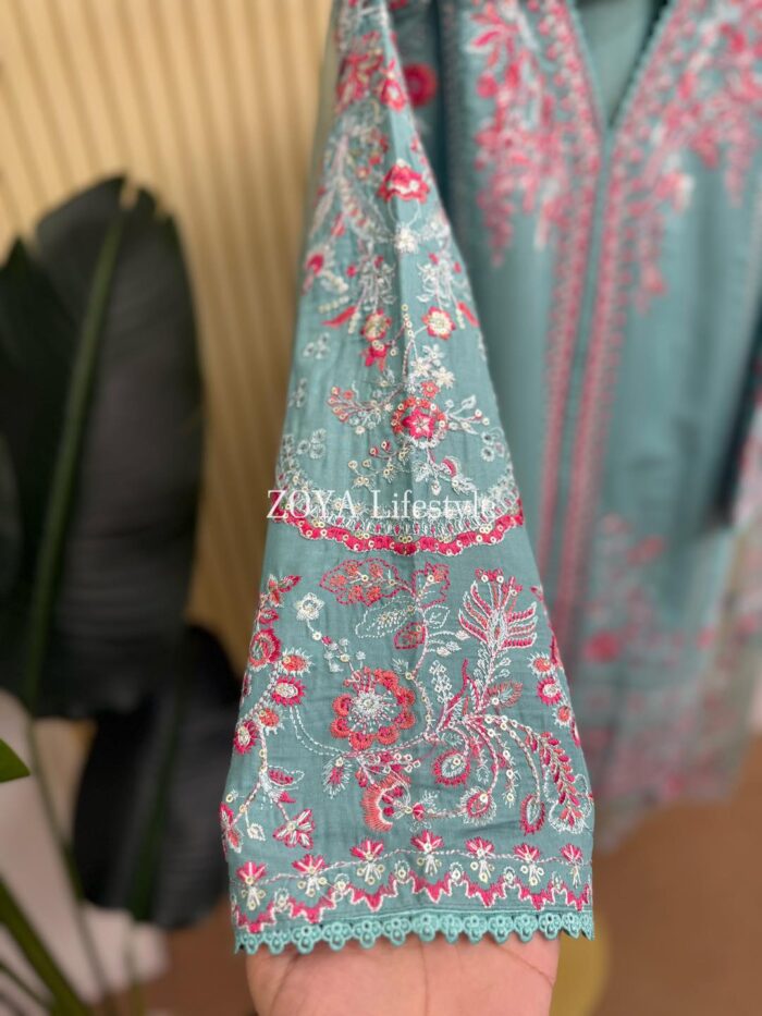 Pakistani boutique inspired stitched 3 piece kamiz set - ZOYA Lifestyle
