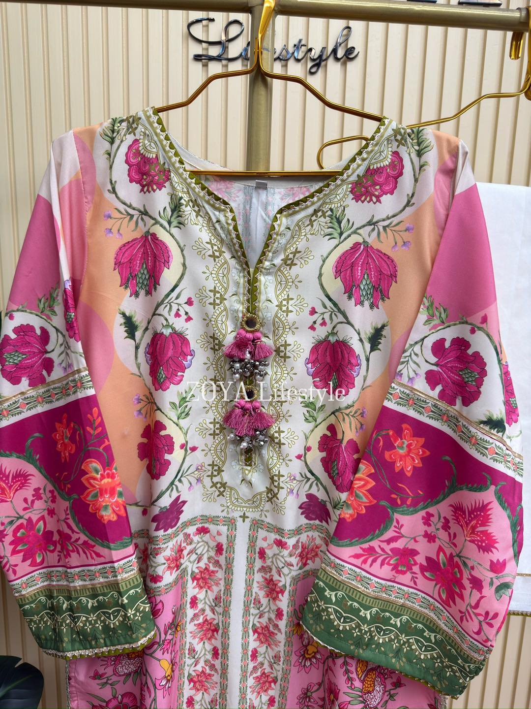 Pakistani Ethnc inspired stitched 2 piece kaftan set – ZOYA Lifestyle