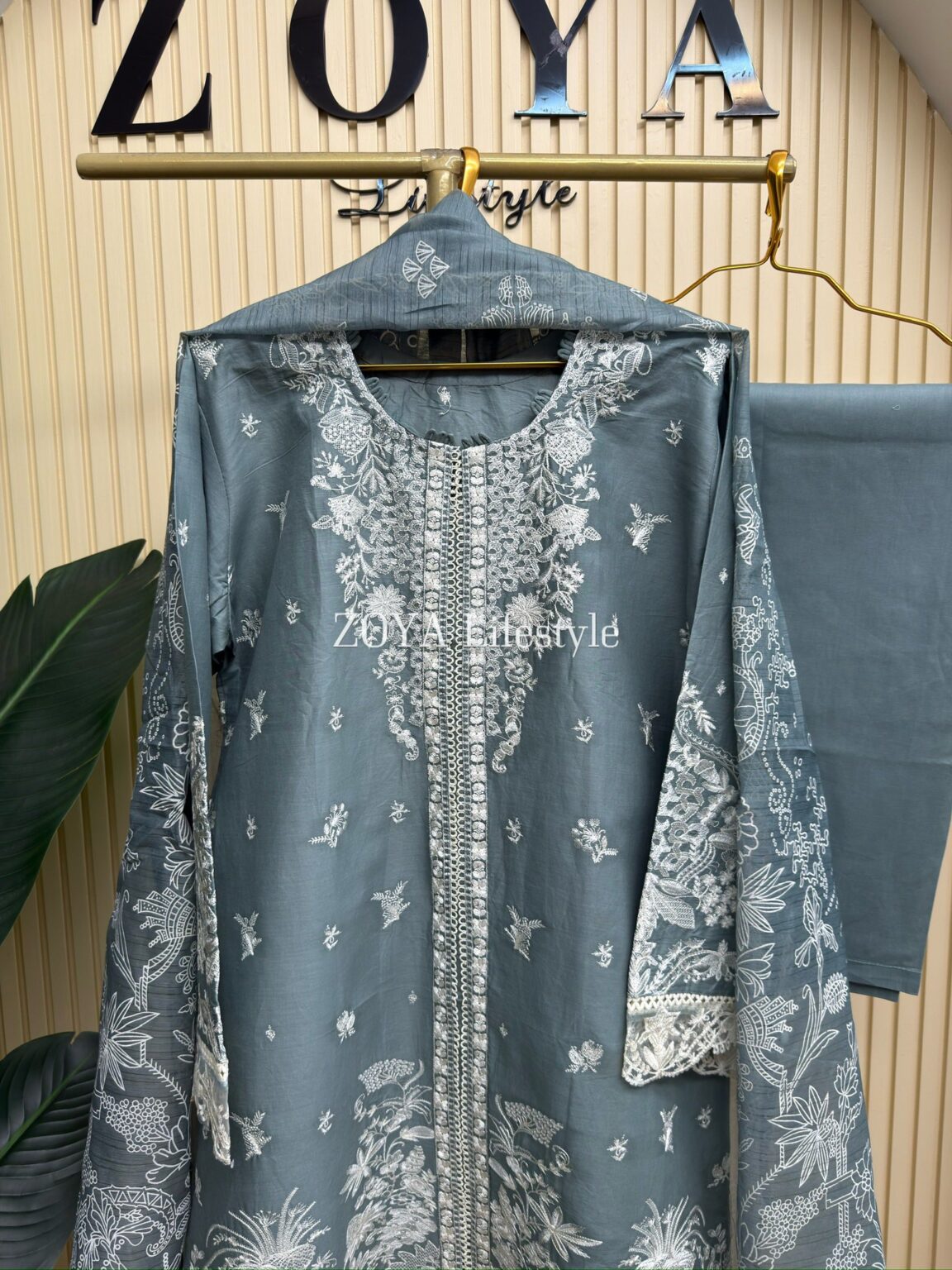 Pakistani inspired Stitched 3 piece kamiz Set – ZOYA Lifestyle